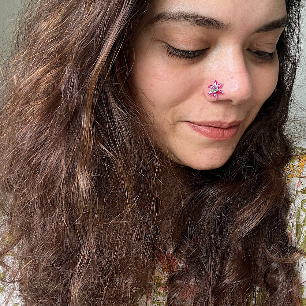 Ruby Marcasite Nose Pin – Gypsy Maal