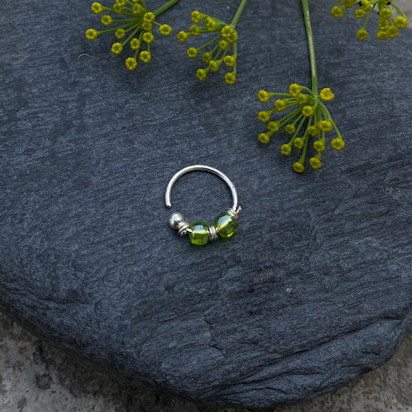 Lime Green Nose Ring (small) – Gypsy Maal