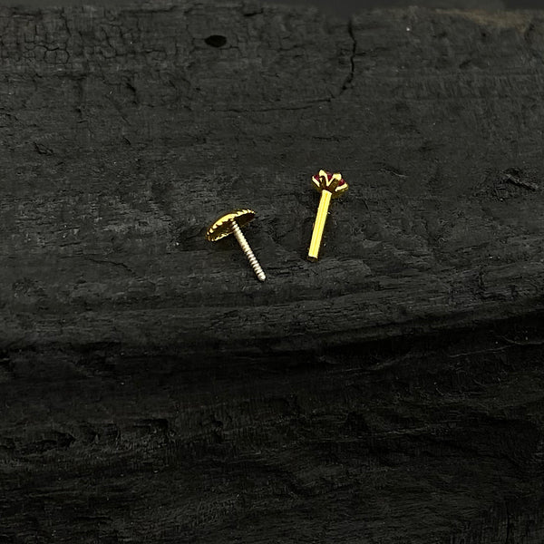 Ruby Nose Pin (Gold Plated) – Gypsy Maal