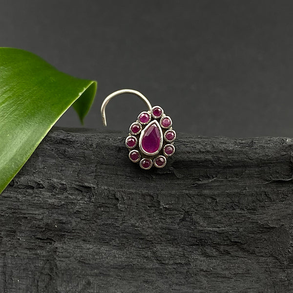 Ruby Drop Nose Pin – Gypsy Maal