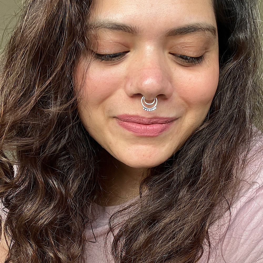 Big Crescent Moon Septum Ring (clip-on) – Gypsy Maal