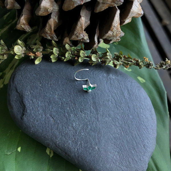 Green Lotus Nose Pin – Gypsy Maal
