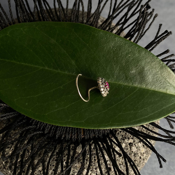 Ruby & Zircon Aztec Nose Pin – Gypsy Maal