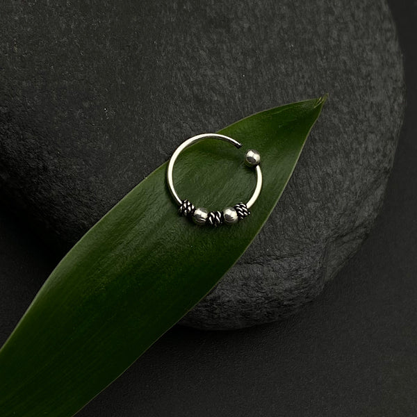 Spiral & Beads Nose Ring – Gypsy Maal