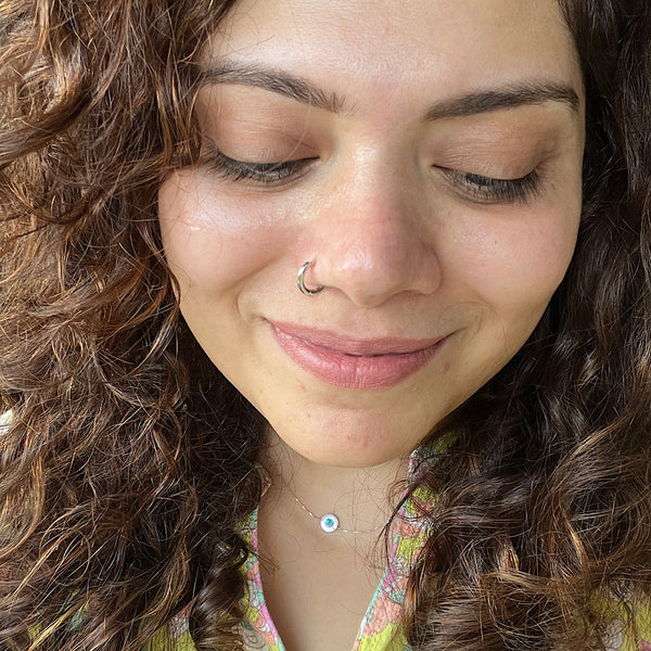 Classic Silver Click Lock Nose Ring (8mm) – Gypsy Maal