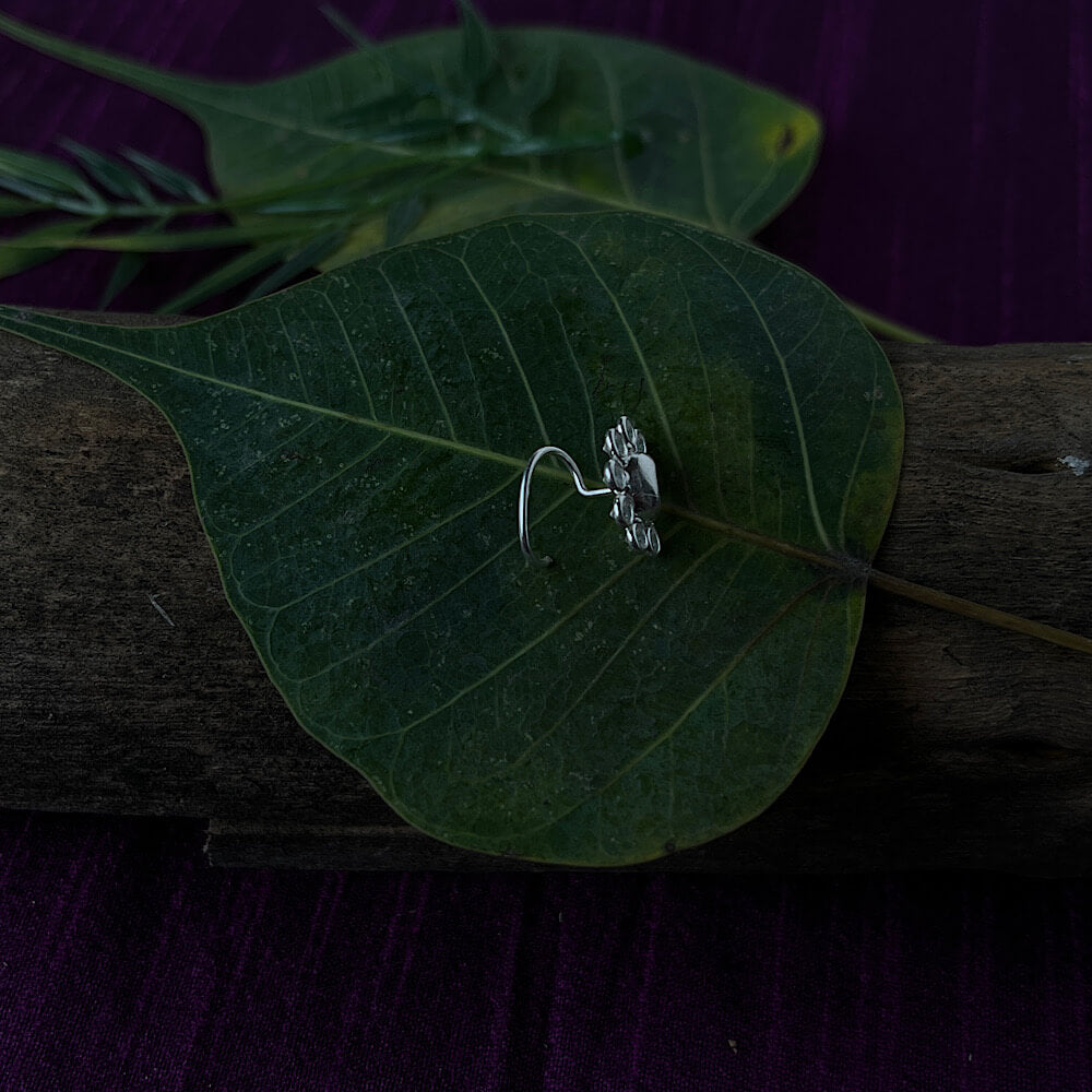 Zircon Moon Nose Pin – Gypsy Maal