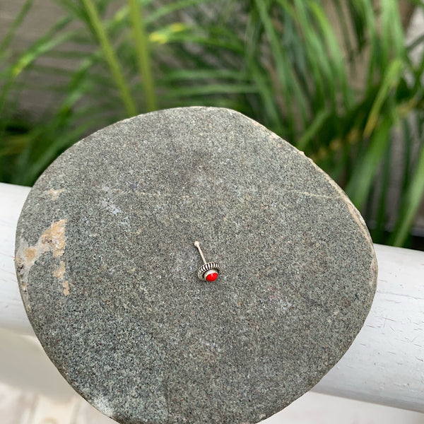 Round Red Nose Stud – Gypsy Maal