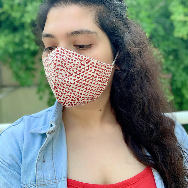 Warli Art Face Mask – Gypsy Maal