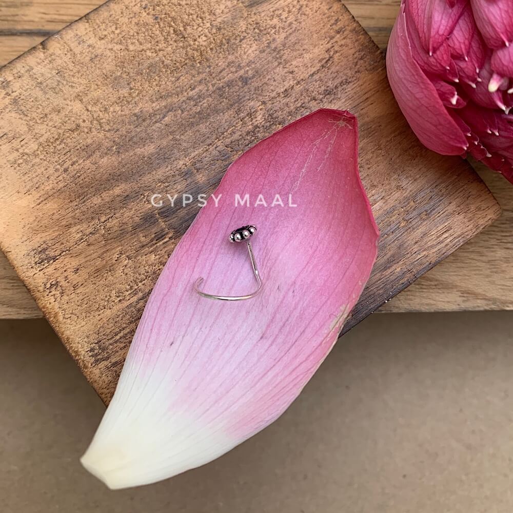Tiny Dark Blue Nose Pin – Gypsy Maal