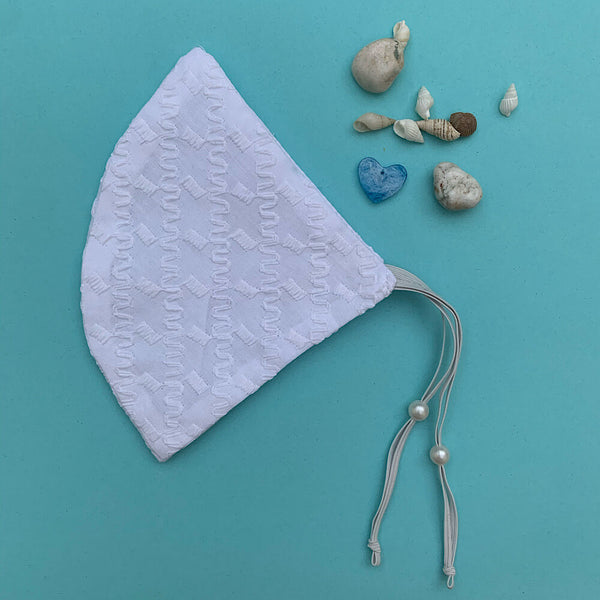 White Embriodered Face Mask – Gypsy Maal