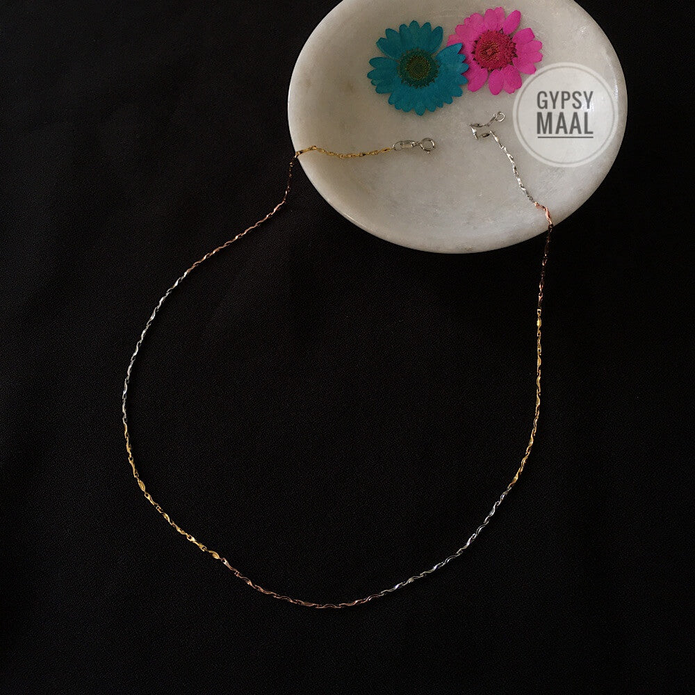 Tri Colored Silver Chain – Gypsy Maal