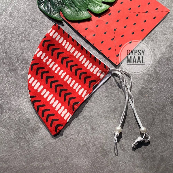 Black & Red Classic Face Mask – Gypsy Maal